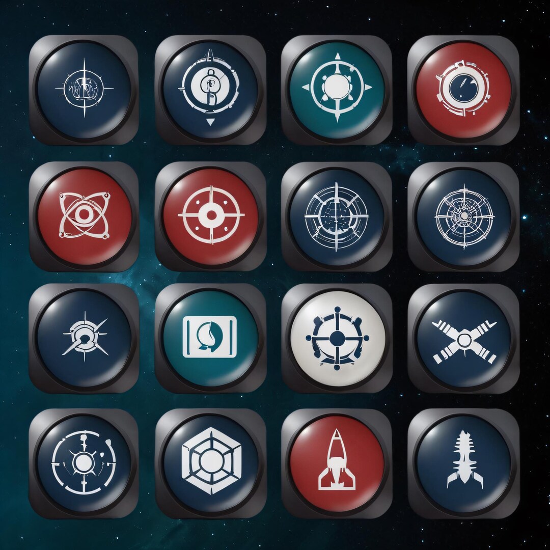 Next-gen Sci-fi Buttons Sticker - Etsy