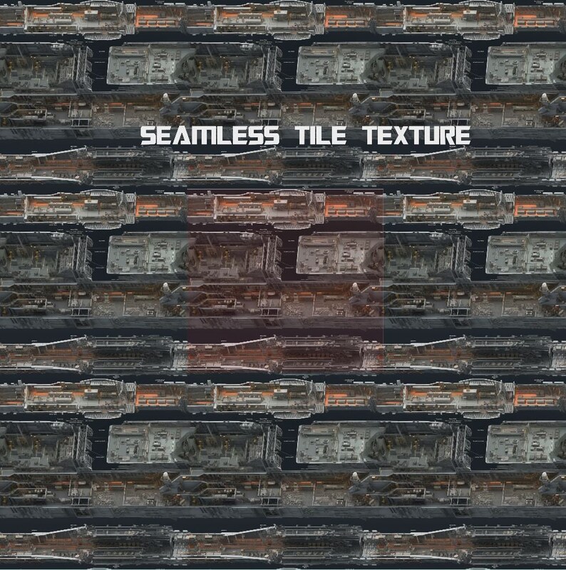 Infinite Spaceship Seamless Tile (sticker) (5.5-inch LARGE Sticker) - Etsy