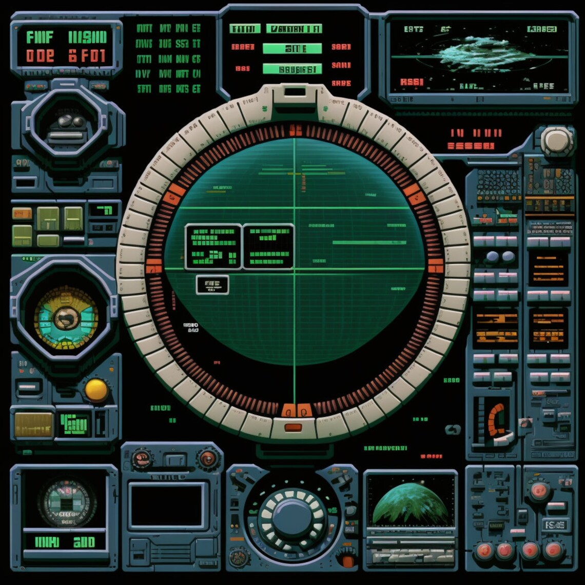 Scifi Control Panel Vinyl Sticker - Etsy