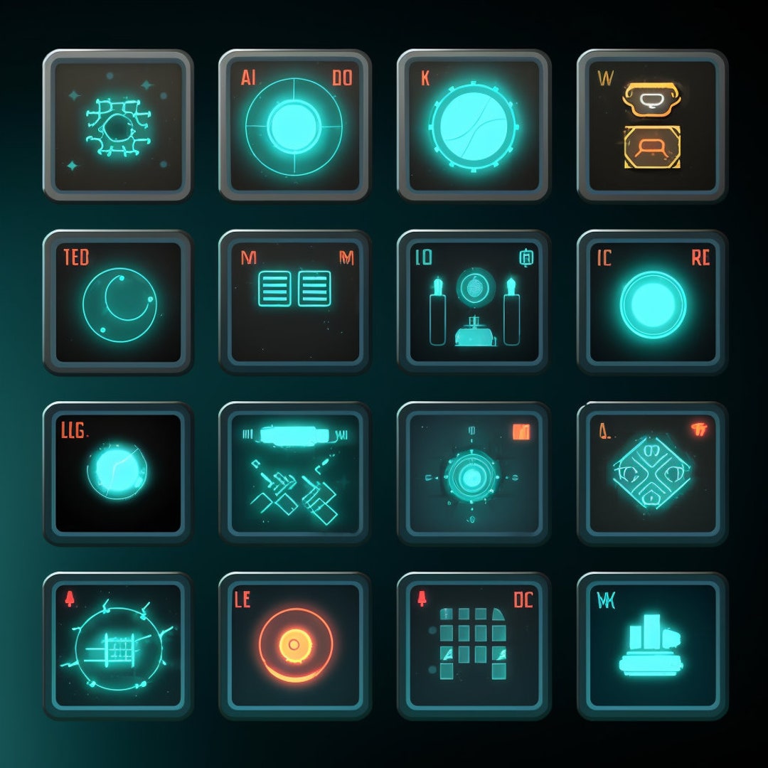 Scifi Buttons Futuristic - Etsy