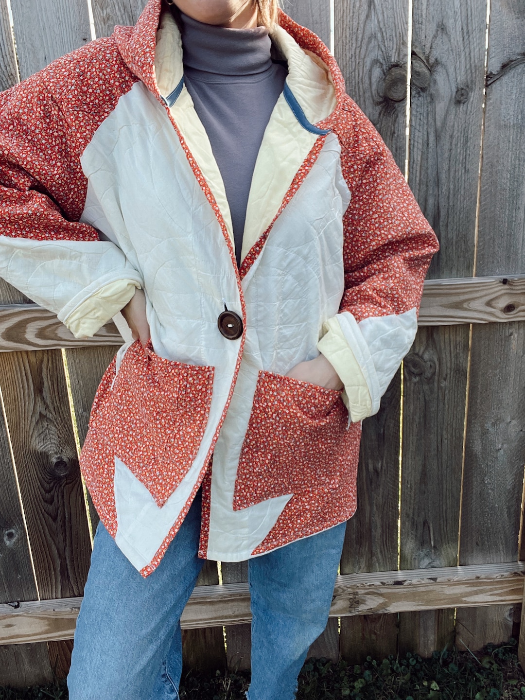 Upcycled Quilt Coat Vintage Clothes Upcycled Thrifted Sustainable ...