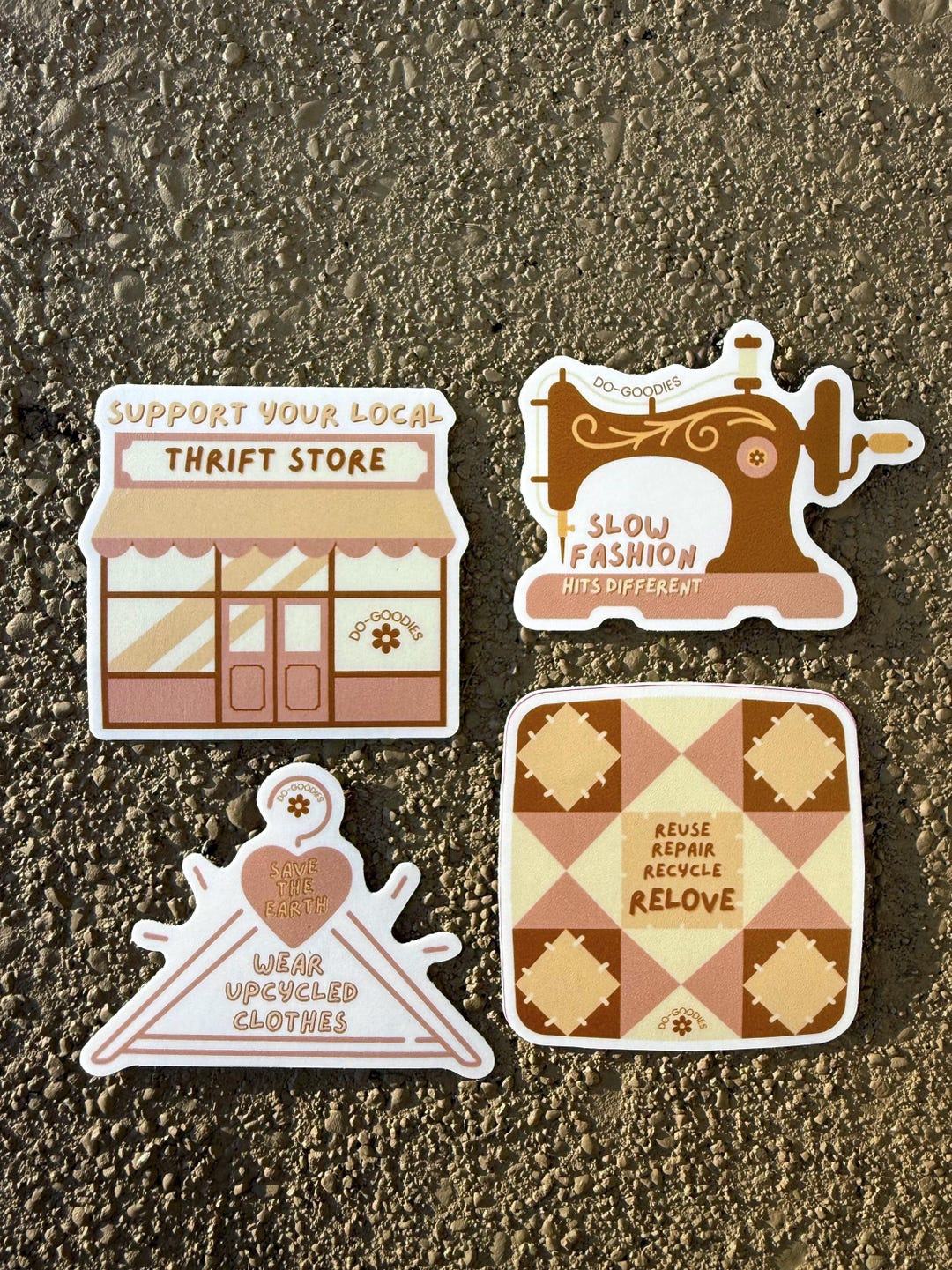 Stickers | Sustainable | Upcycle | Thrift | Underconsumption Core - Etsy