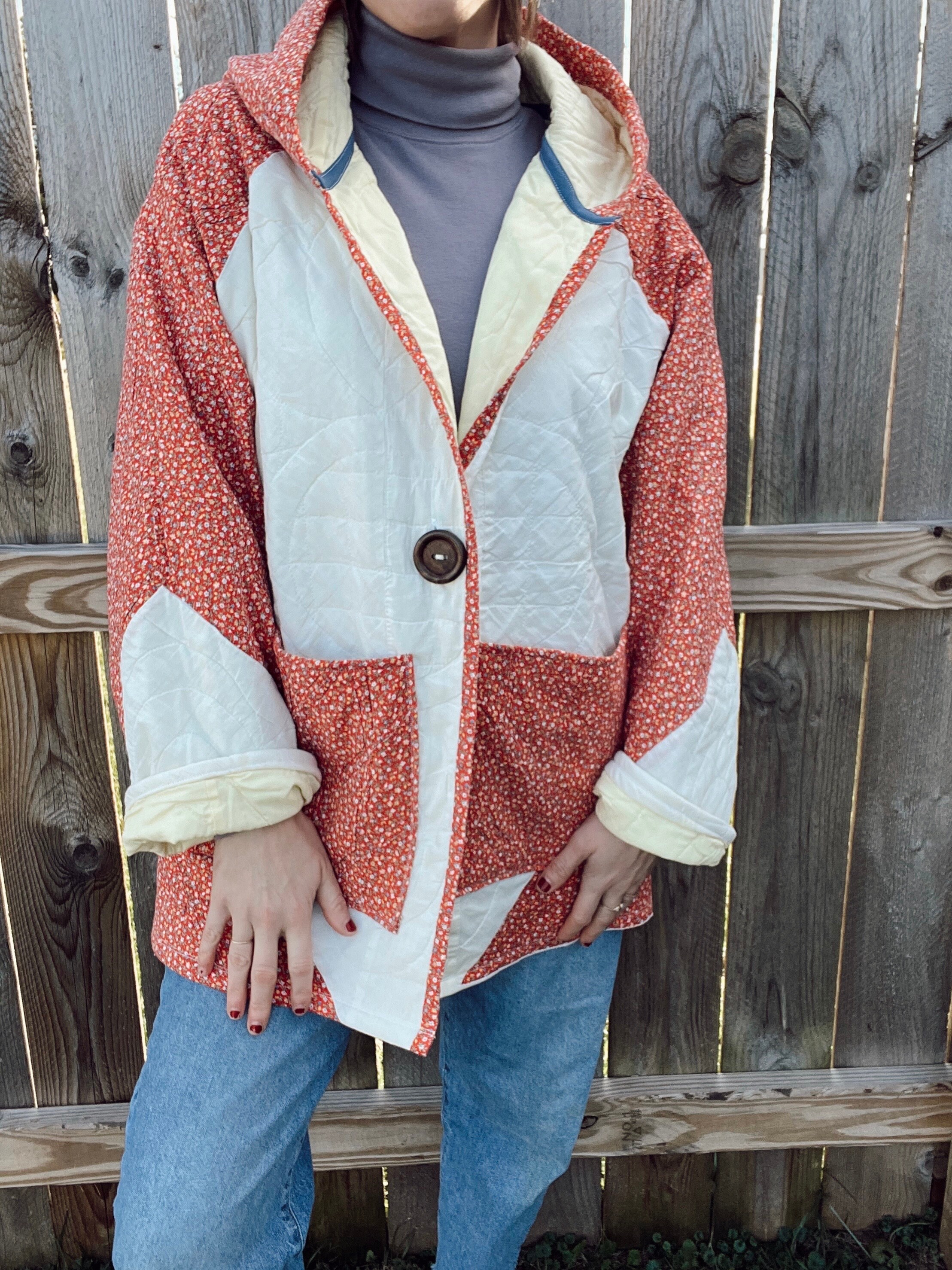 Upcycled Quilt Coat Vintage Clothes Upcycled Thrifted Sustainable ...