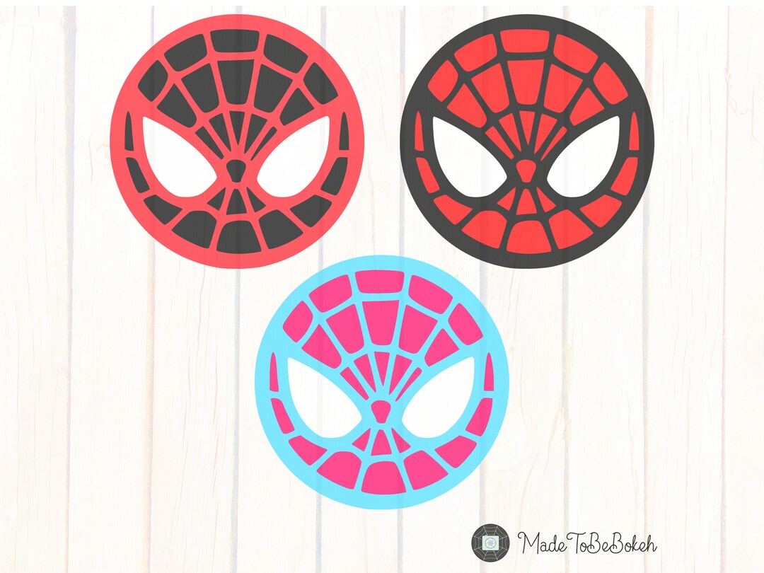 Spider-man Circle Face Icons Layered SVG for Cricut Miles Morales ...