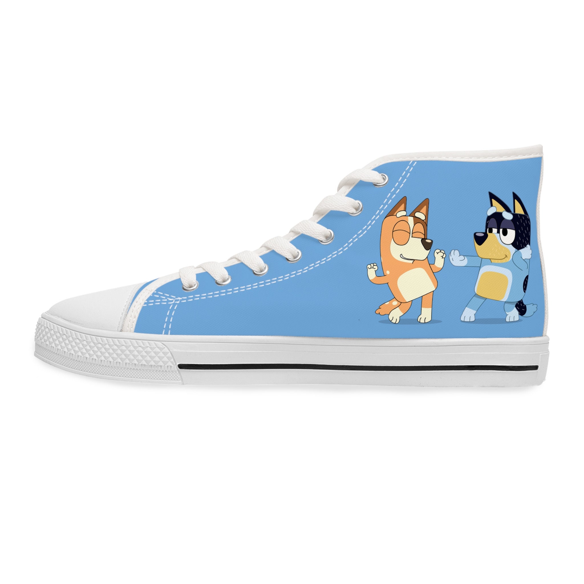 Bluey Women's High Top Sneakers Bluey, Bingo, Chili, Bandit, Custom ...