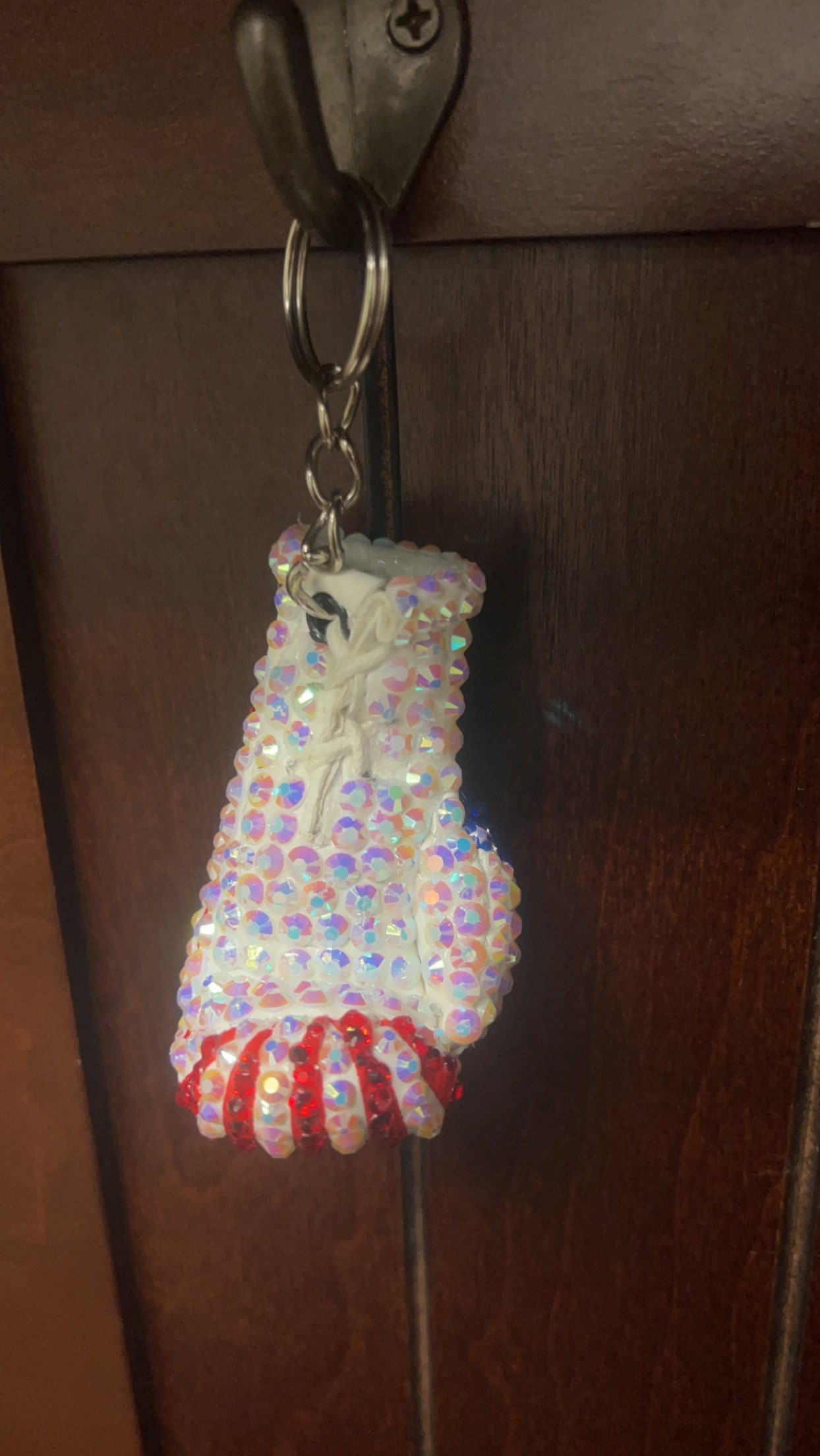 American Flag Bedazzled Boxing Glove Keychain - Etsy