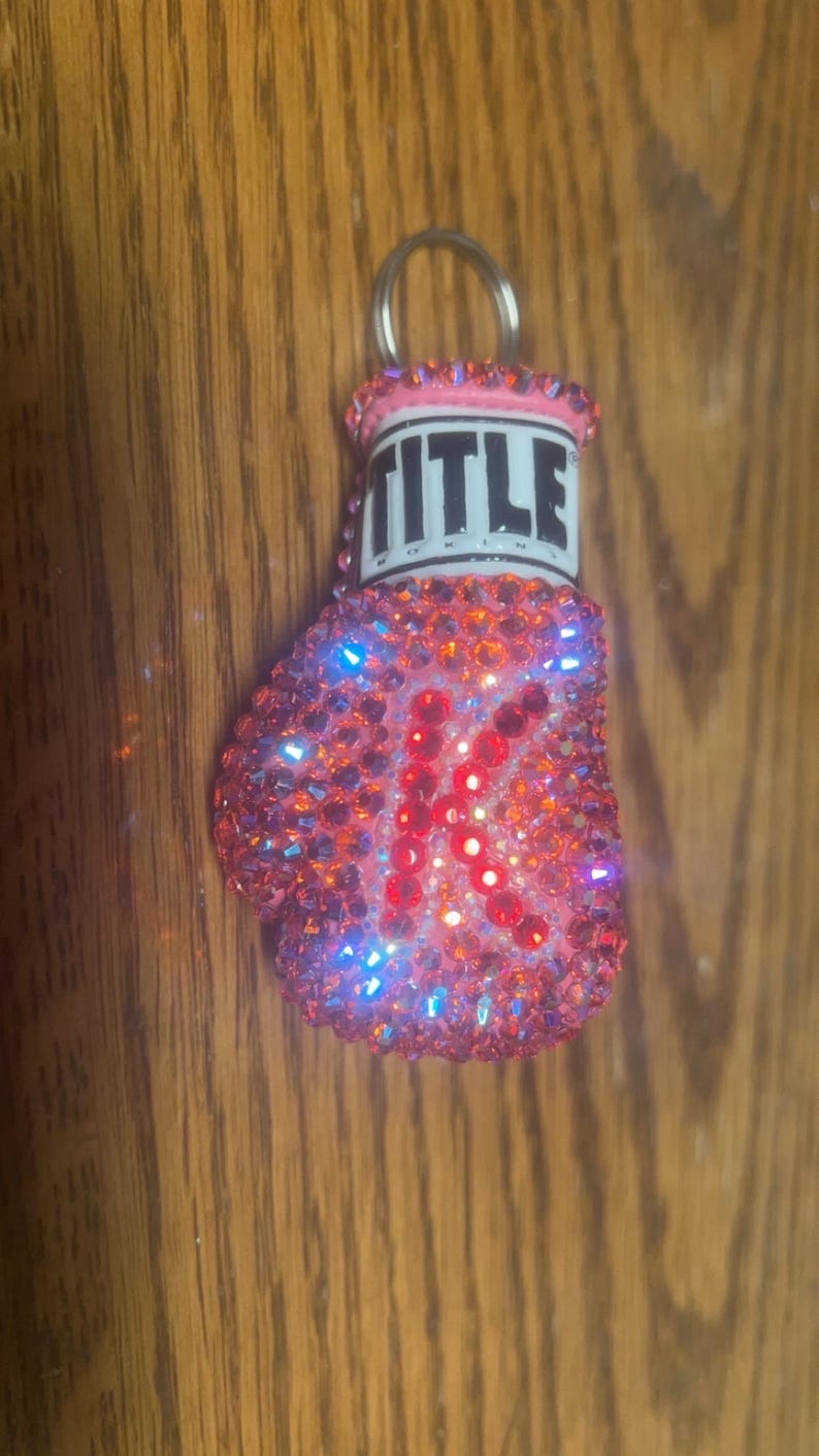 Bedazzled Boxing Glove Keychain - Etsy