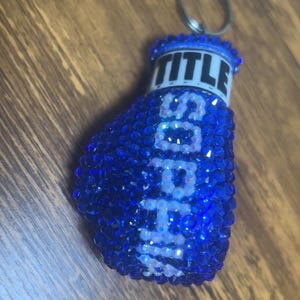 Bedazzled Boxing Glove Keychain - Etsy
