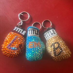 Bedazzled Boxing Glove Keychain - Etsy