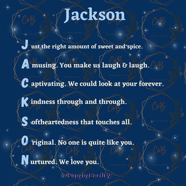 Name Acrostic Poem Template Etsy