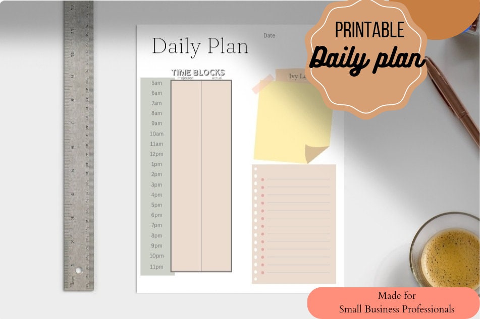 Printable Planner for Small Business Professionals. Daily Planner ...