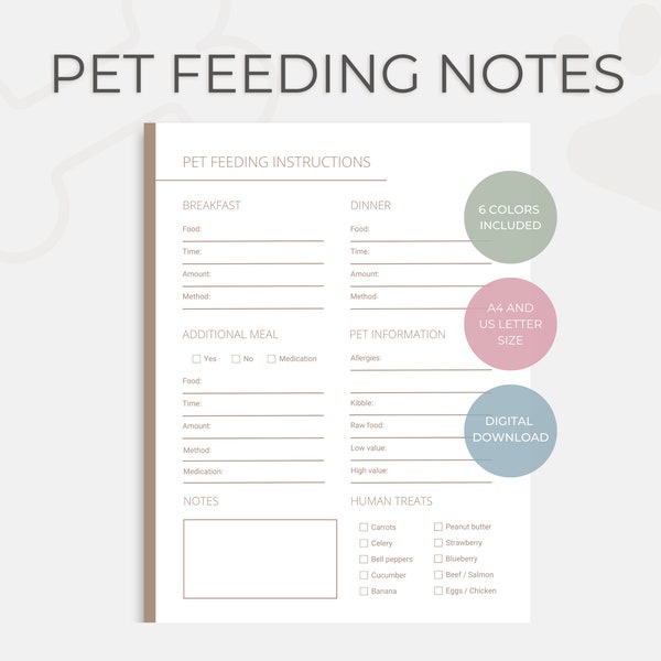 Dog Food Trial Digital Template - Etsy
