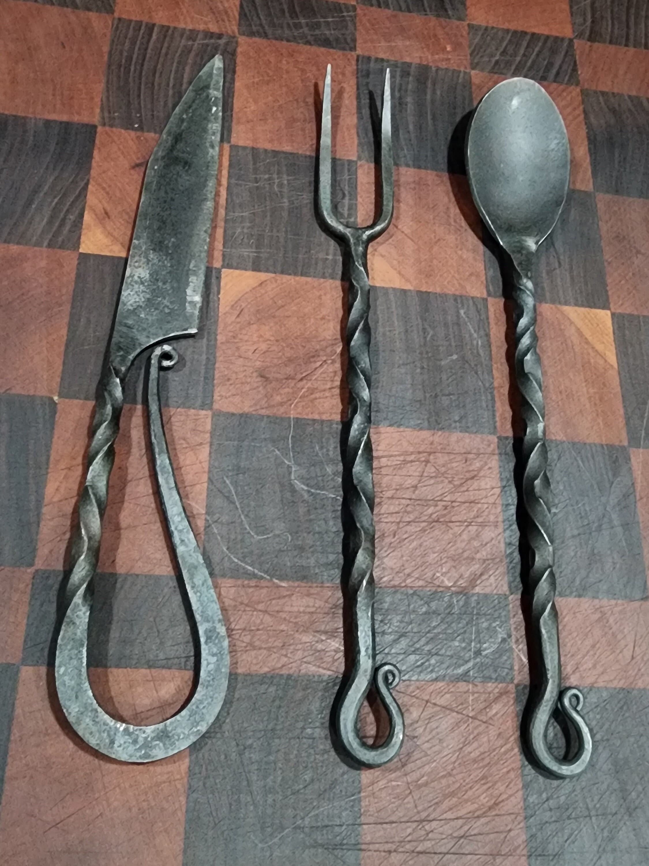 Viking Forged Iron Kitchen Utensils - Etsy