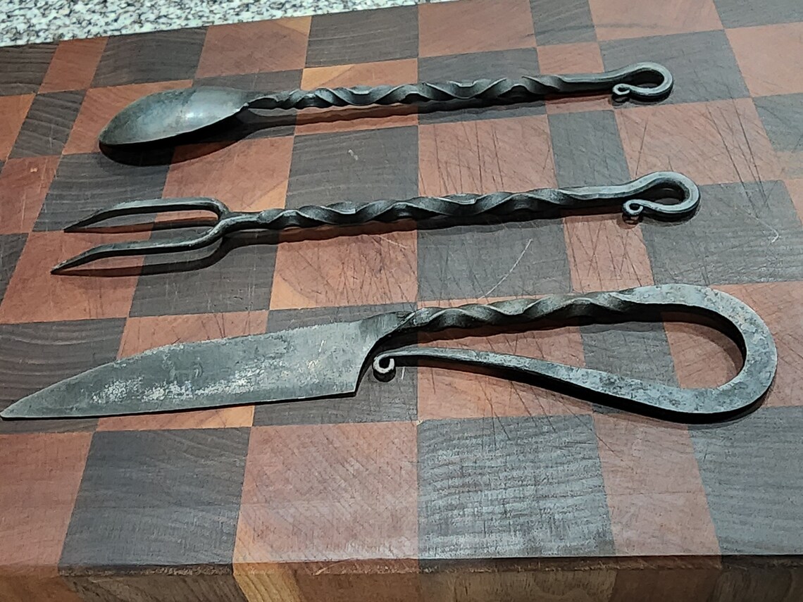 Viking Forged Iron Kitchen Utensils - Etsy