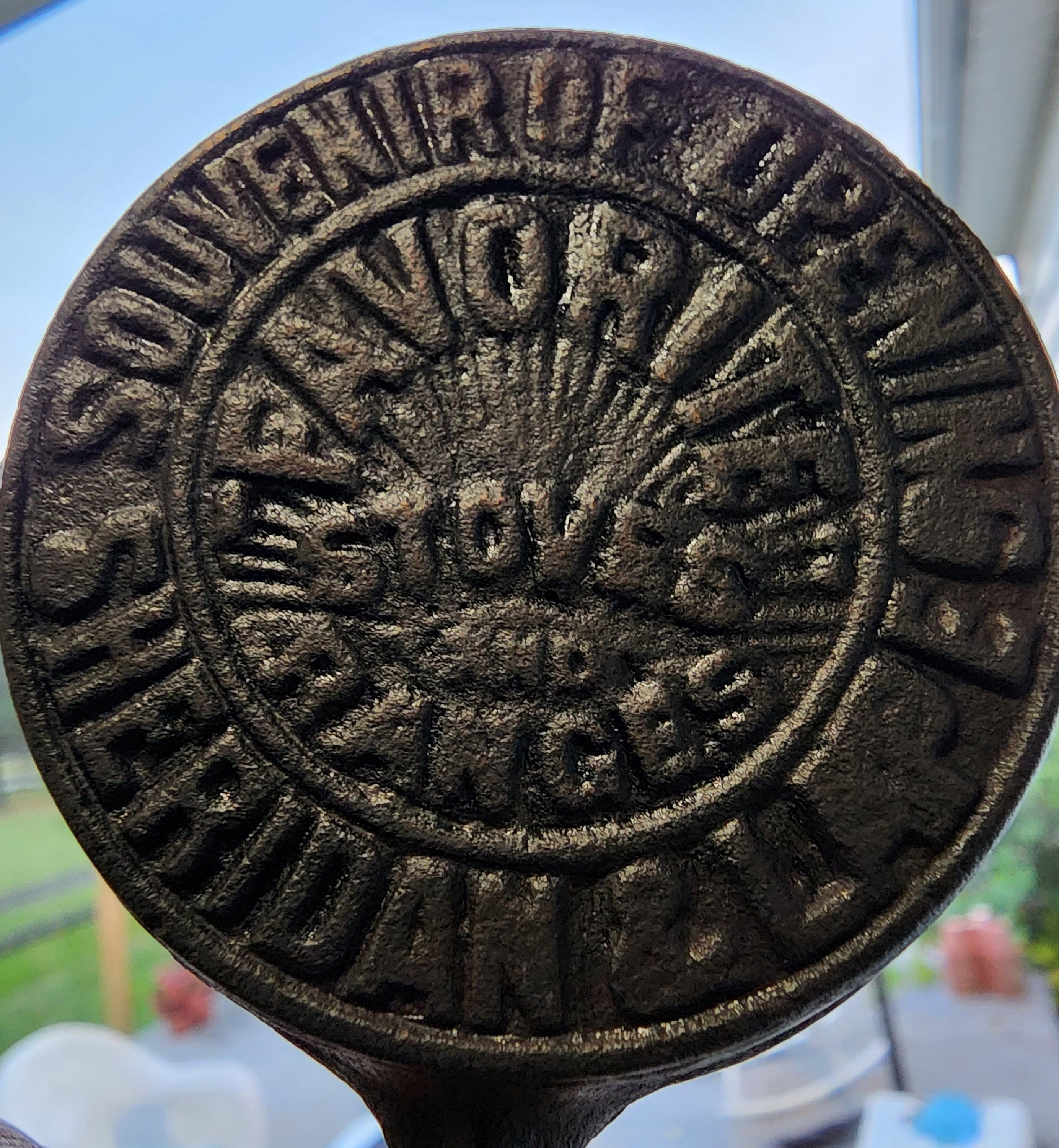 RARE! Favorite Piqua Ware Advertising Skillet- Sheridan & Lape -1889 ...