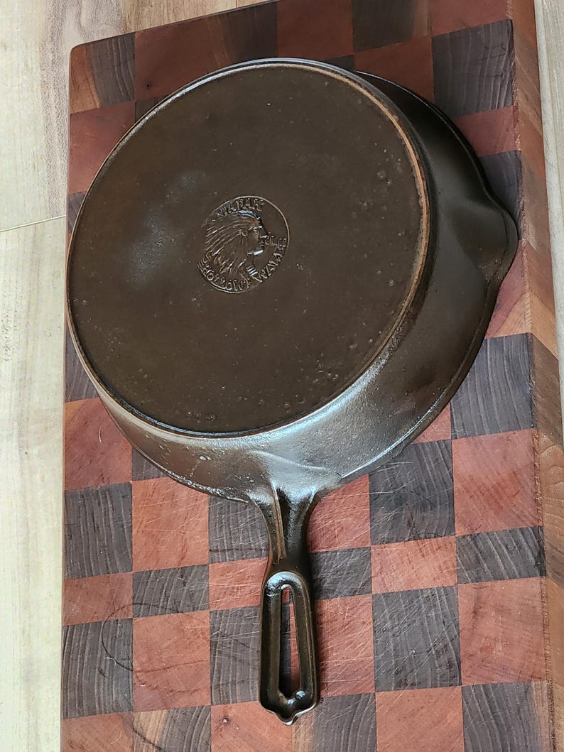 WAPAK Indian Head Skillet -size 8 [historical] - Etsy
