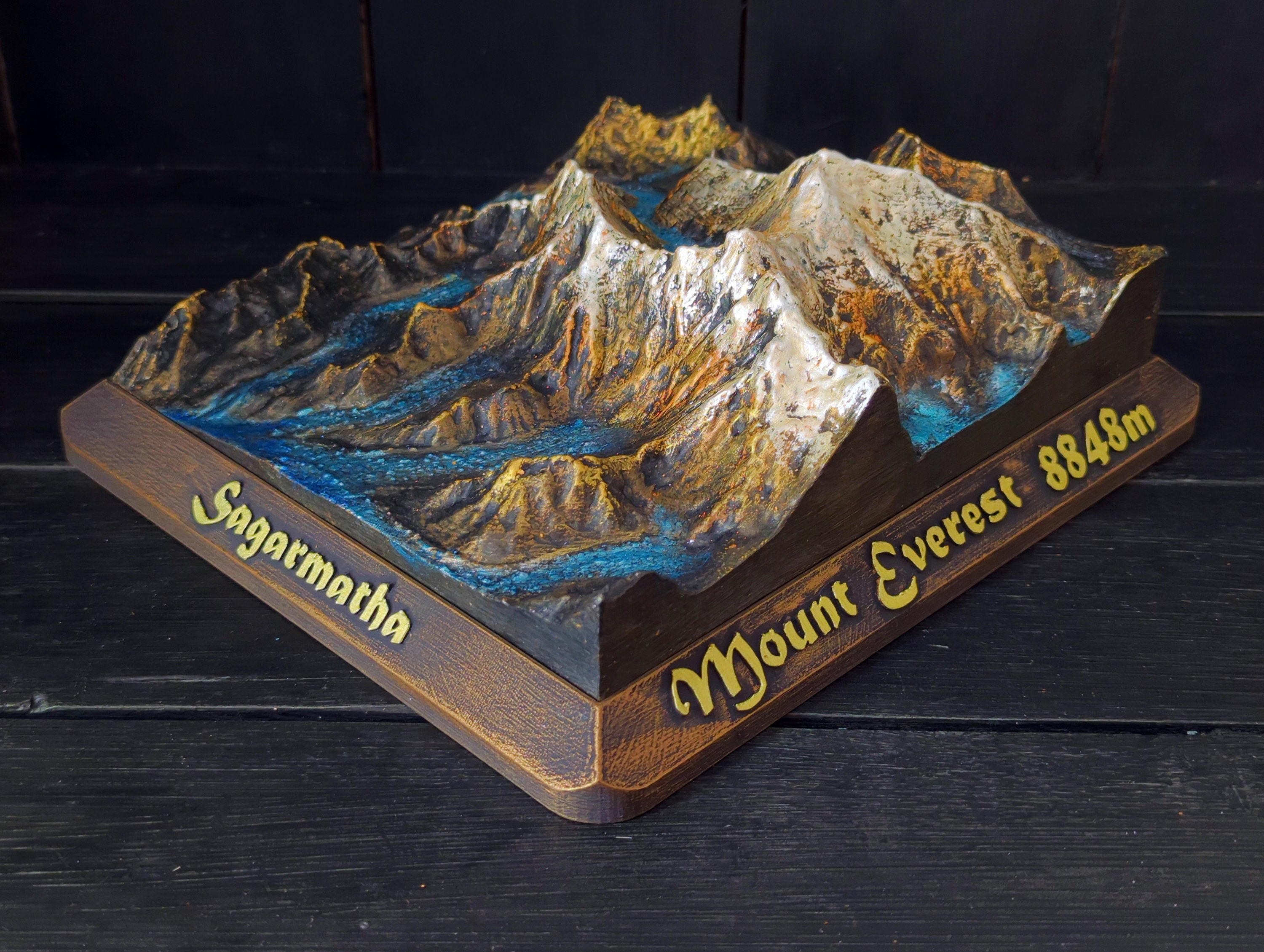 3d-model of Mount Everest and Lhotse - Etsy