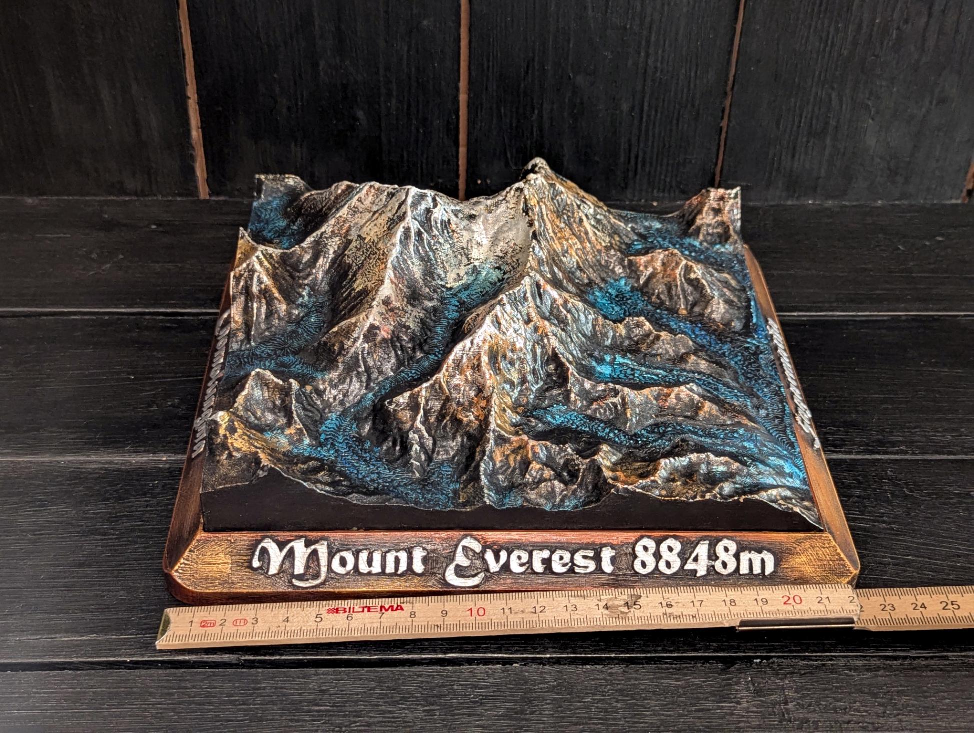3d-model of Mount Everest and Lhotse - Etsy