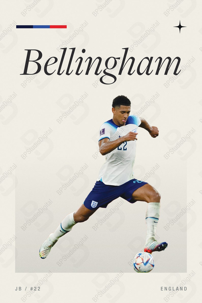 Jude Bellingham Poster, Real Madrid Poster, Bellingham Poster, Football ...