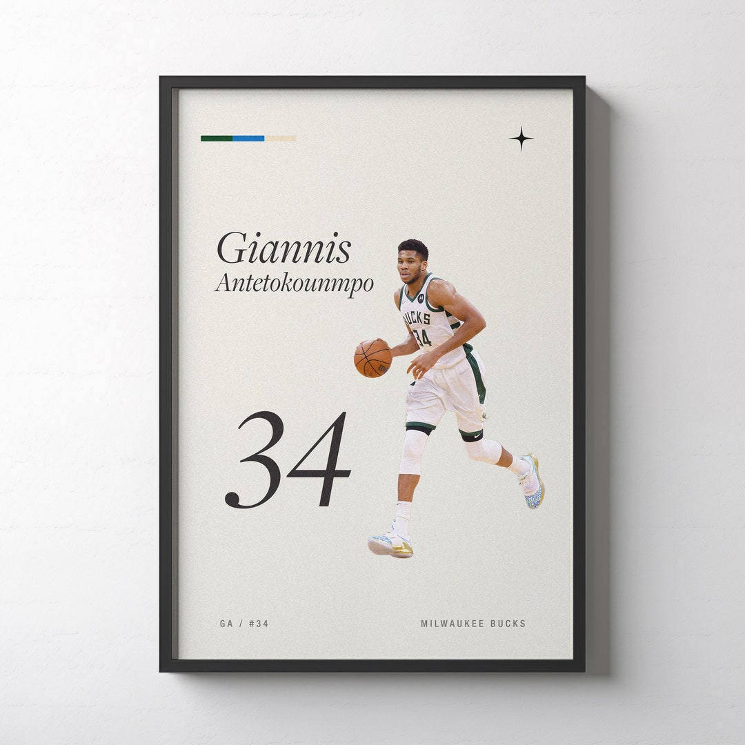 Giannis Antetokounmpo Poster, Giannis Art, Giannis Poster, Sports ...