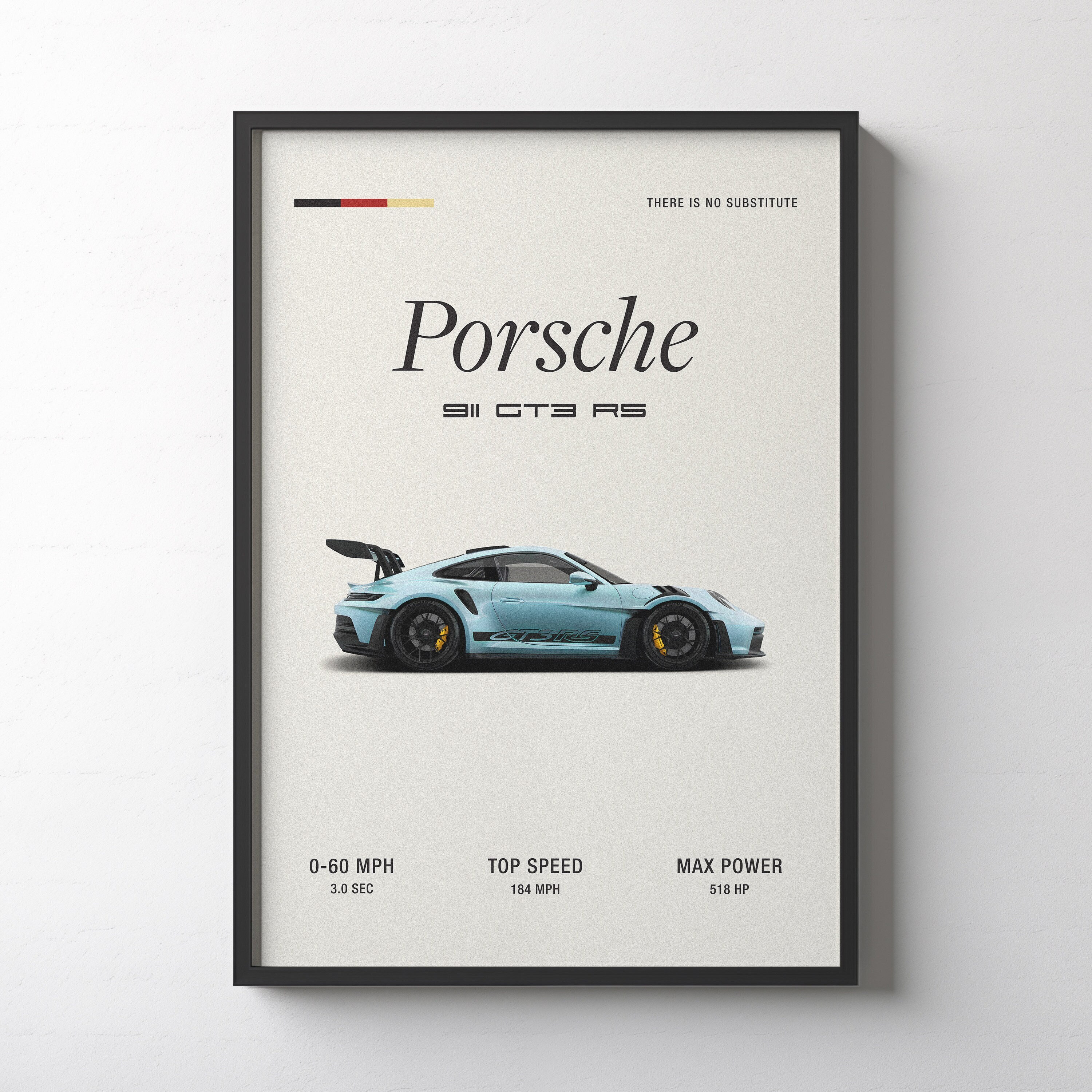 Porsche 911 GT3 RS Poster, Porsche Poster, Classic Porsche Poster, Car ...