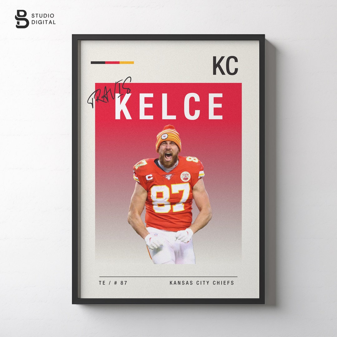 Travis Kelce Poster, Kansas City Chiefs Poster, Kc Chiefs, Football ...