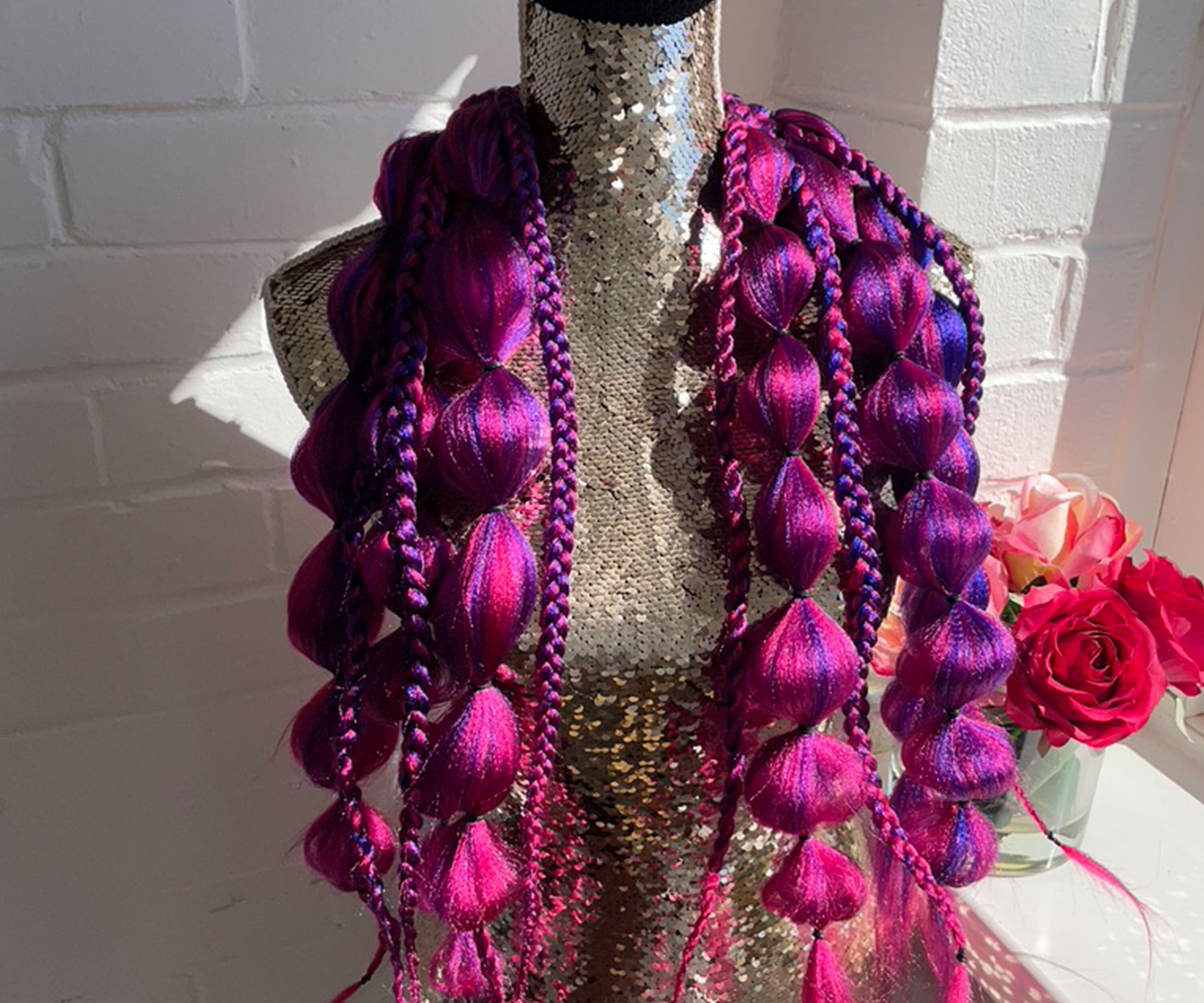 Blackcurrant and Blueberry Rave and Festival Tie-in Braids - Etsy