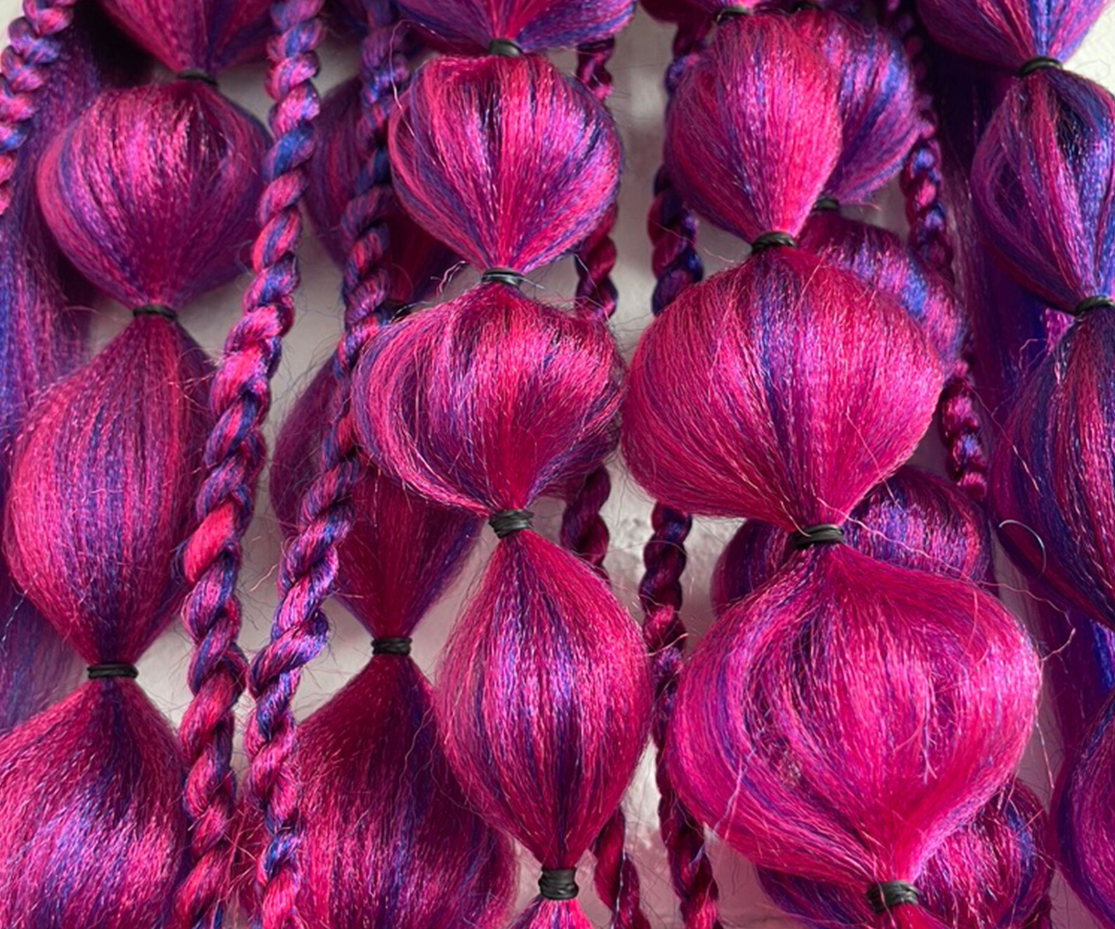 Blackcurrant and Blueberry Rave and Festival Tie-in Braids - Etsy