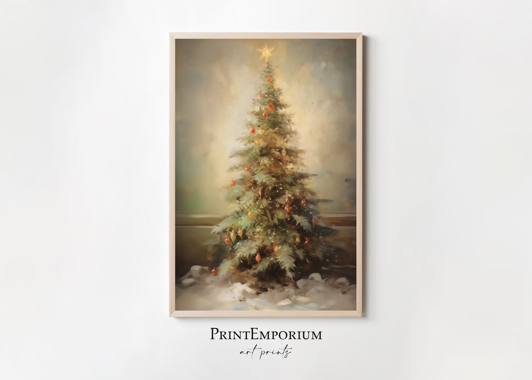 Christmas Wall Decor Printable Christmas Tree, Xmas Wall Art, Rustic ...