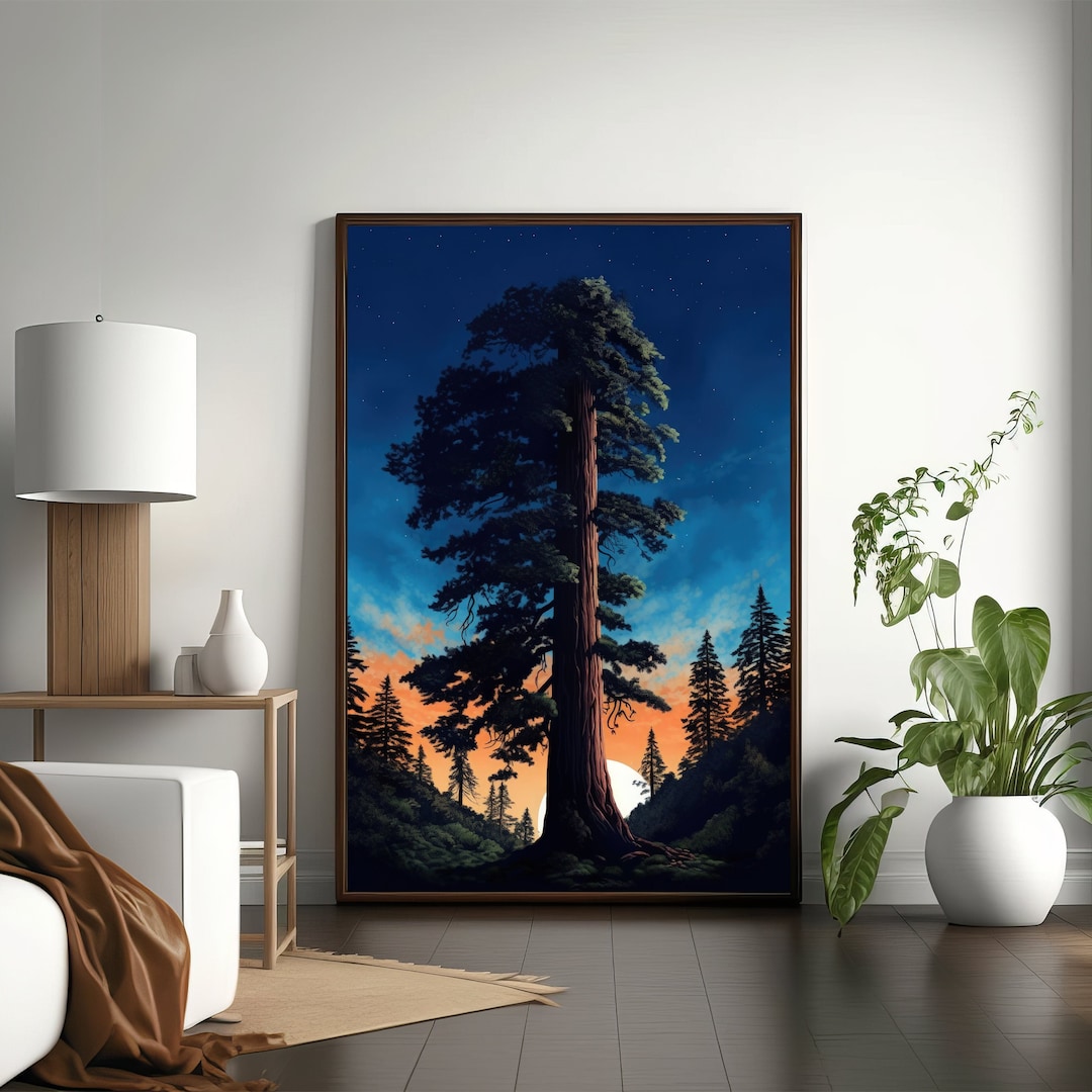 Sequoia Tree Art Print Sequoia National Park California Wall - Etsy