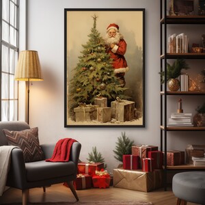 Vintage Christmas Watercolor Painting, Holiday Xmas Art, Printable ...