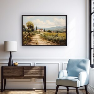 Vintage Italian Landscape Wall Art | Rustic European Country Print ...