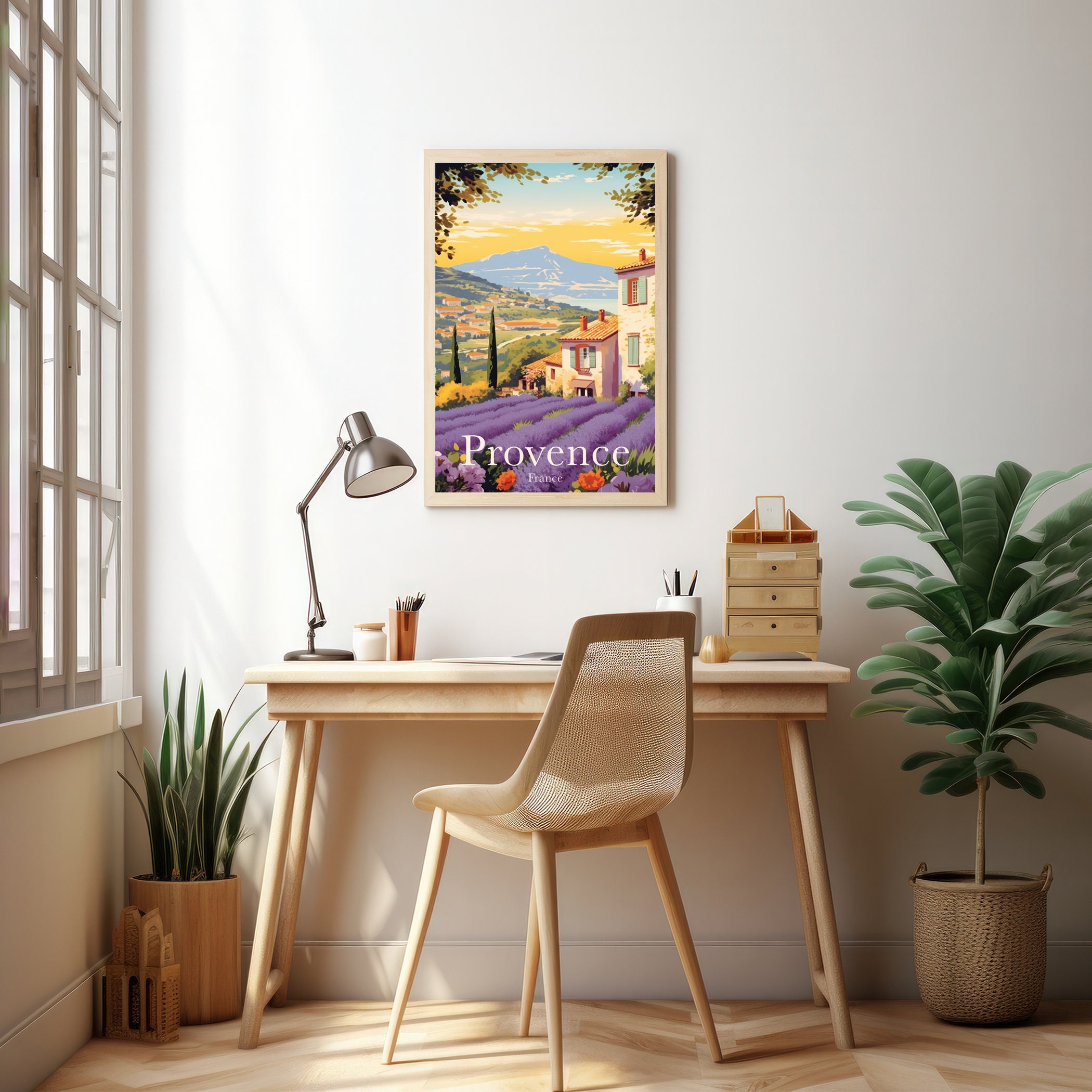 Provence Travel Poster, Printable Vintage Travel Poster, French Decor ...