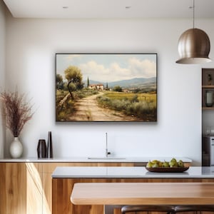 Vintage Italian Landscape Wall Art | Rustic European Country Print ...