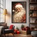 Santa Claus Printable Portrait Painting, Vintage Christmas Wall Art ...