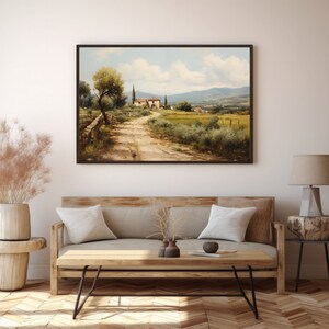 Vintage Italian Landscape Wall Art | Rustic European Country Print ...