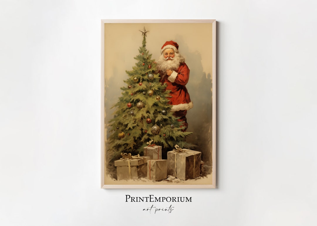 Vintage Christmas Watercolor Painting Holiday Xmas Art - Etsy Canada