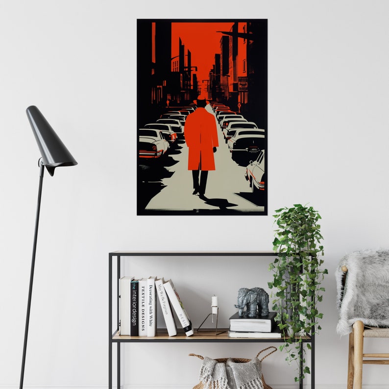 Film Noir Detective Poster 1970s Wall Art Large Wall Art - Etsy