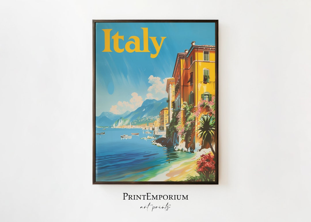 Italy Travel Print | Vintage Travel Poster | Retro Wall Art ...