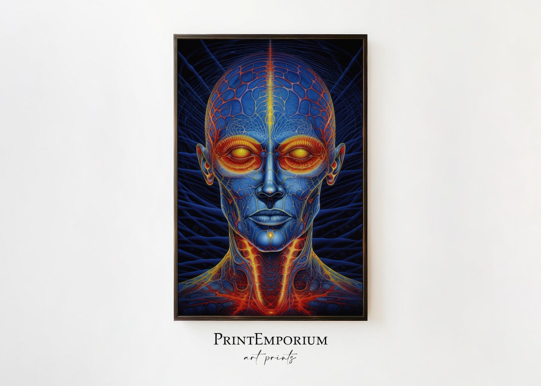DMT Painting, Psychedelic Wall Decor, Trippy Art Print, Spiritual Art ...