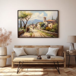 Italian Countryside Landscape Printable Wall Art, Vintage Painting ...