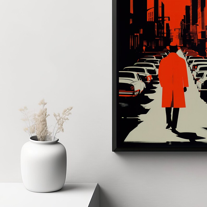 Film Noir Detective Poster 1970s Wall Art Large Wall Art - Etsy