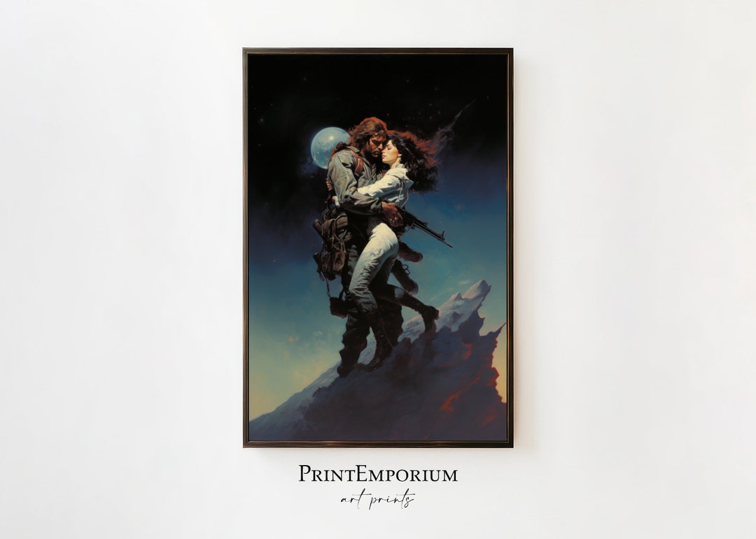 Vintage Sci-fi Fantasy Art Print, Frank Frazetta Style Art, Large ...