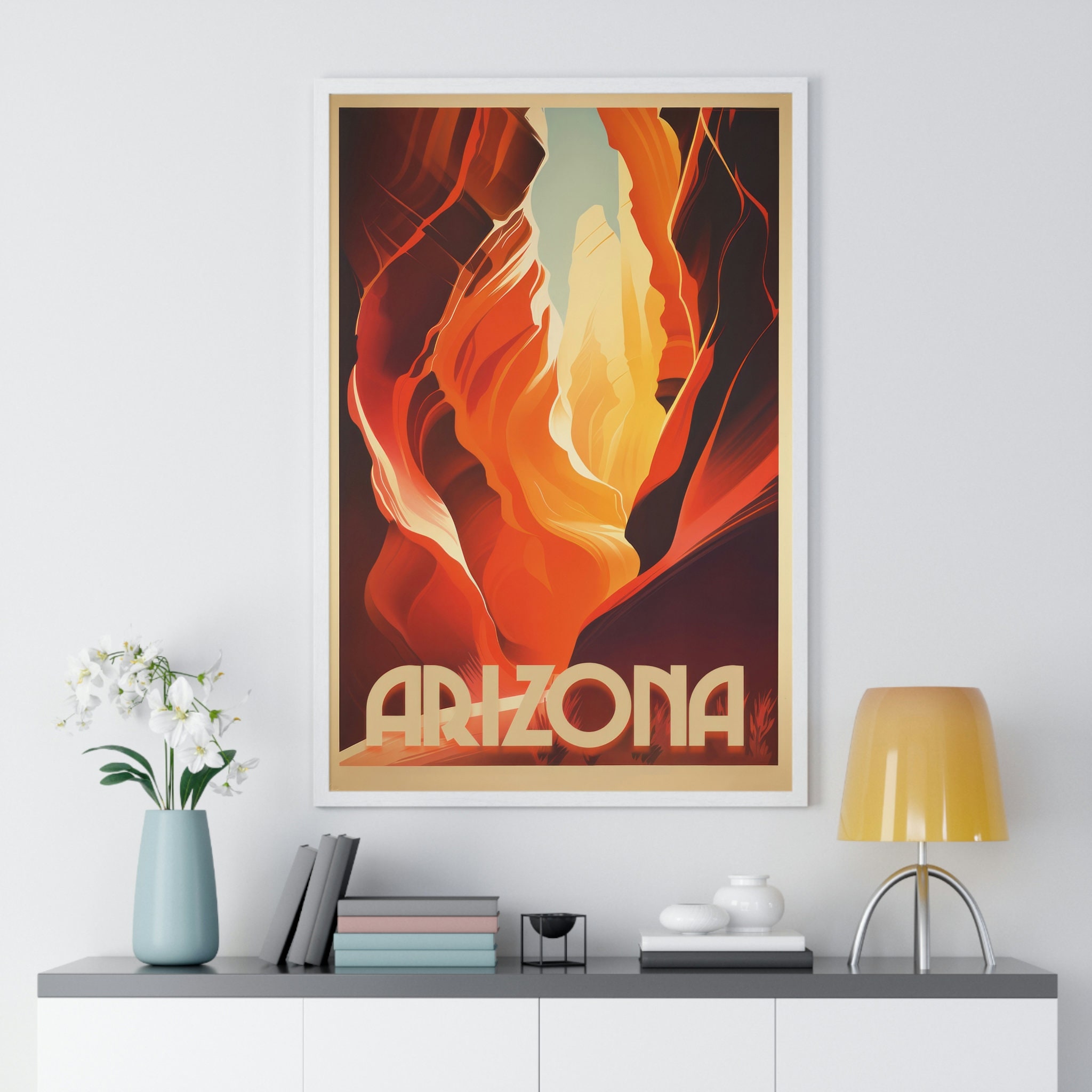 Arizona Travel Poster, Arizona Souvenir, Southwest Print, Retro Wall ...