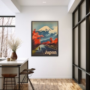 Mount Fuji Japan Print | Vintage Travel Poster | Japanese Landscape Art ...