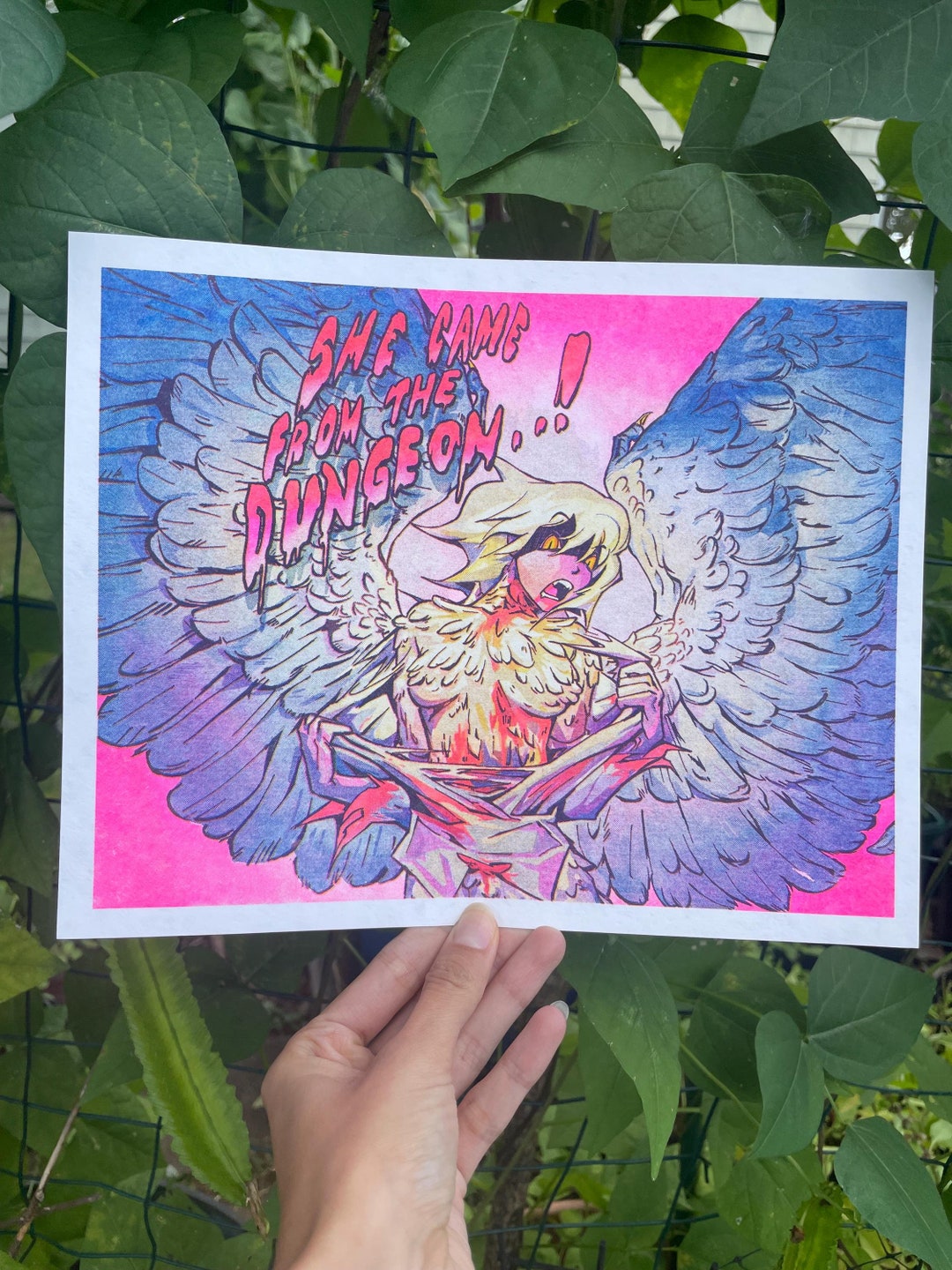 Chimera Falin Delcious in Dungeon Risograph Print- She Came From the ...