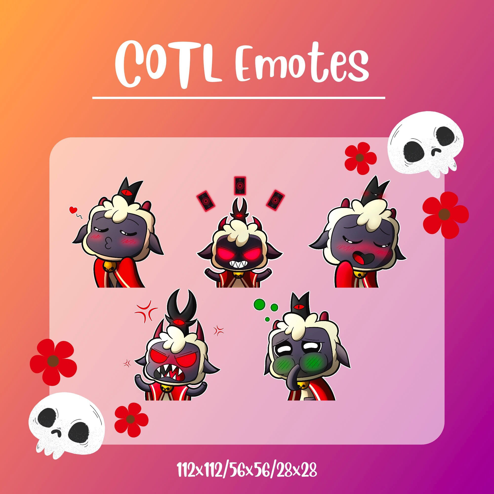 Cult of the Lamb - Twitch/discord Emotes - Etsy