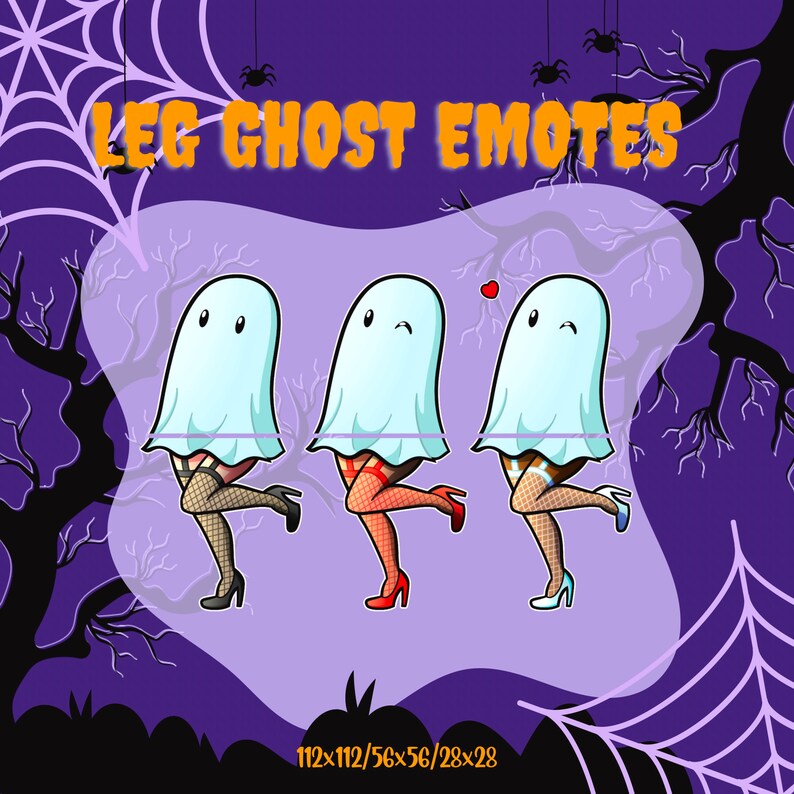 Meme Emotes Halloween Ghost Legs for Twitch and Discord - Etsy