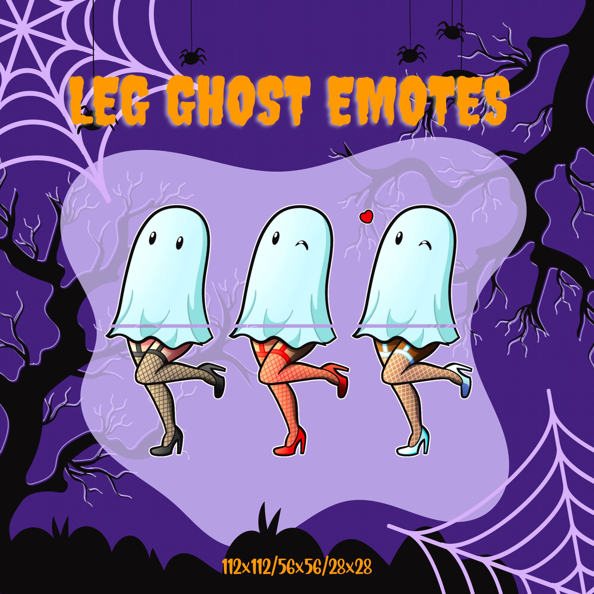 Meme Emotes Halloween Ghost Legs for Twitch and Discord - Etsy