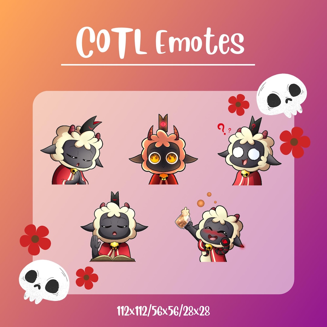 Cult of the Lamb - Twitch/discord Emotes - Etsy Australia